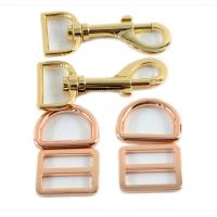 China 25mm Welded D Ring Dog Leash with Metal Ring and Chrome Plated Coating in Rosa Gold for sale