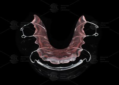China China Dental Lab Stainless Steel And Acrylic Orthodontic Hawley Retainer For Orthodontic Treatment for sale