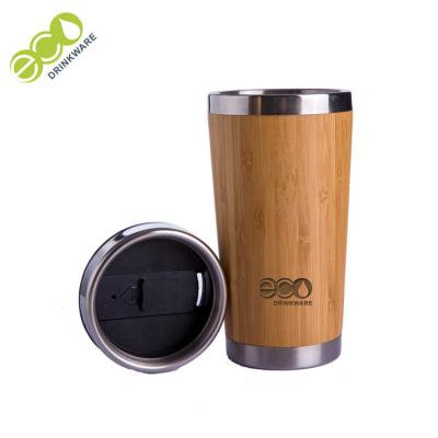 China Healthy Bamboo Water Bottle Bamboo Small Vacuum Flask BPA Free 450ml for sale