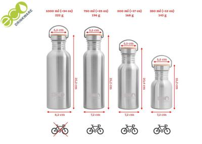 China Sport Metal Gym Water Bottle Stainless Steel Thermos Flask Silk Printing for sale
