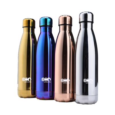 China Bpa Free  Double Wall Stainless Steel Vogue Bottles 17OZ Cola Shaped for sale