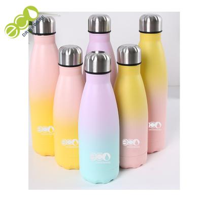 China Office Insulated Hiking Water Bottle Double Wall Vacuum Flask Anti - Corrosion Coating for sale