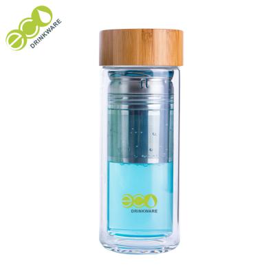China No minimum New design fancy double wall glass coffee mug, green tea glass mug with lid for sale