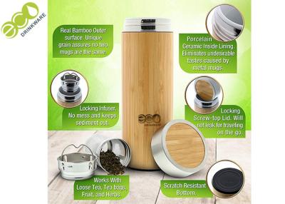 China Adults Thermal Insulation Bamboo Water Bottle  Bpa Free Customizable Logo for sale