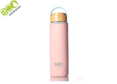 China Thermal Insulation Double Wall Glass Bottle With Tea Infuser Silk Printing LOGO for sale