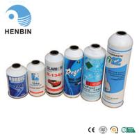 China Colorless 99.99% R134A Refrigerant Empty 2 Piece Tinplate Can To Fill Refrigerant for sale