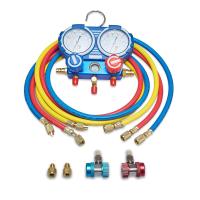 China Vacuum Pump Refrigeration Manifold Gauge 68mm 134a Refrigerant Gauges for sale