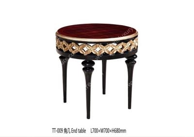 China Hand carved furniture moroccan end table small round coffee table  TT-009 for sale