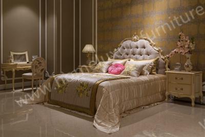 China Neo Classical Bed Kingbed Solid wood Bed factory bedroom furniture high quality FFB-101N for sale