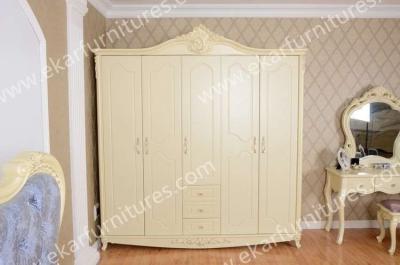 China Bad room furniture design, antique solid wood armoire wardrobe 606 for sale