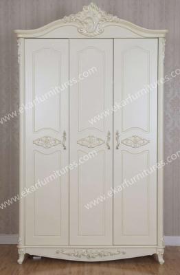 China Empire Palace Antique Girl Bedroom Furniture White Wardrobe 601 for sale