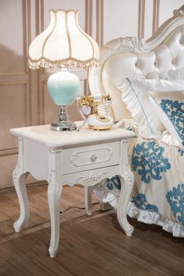 China Europen Style Bedroom Furniture Wood Antique Flower Nightstand B-9001 for sale