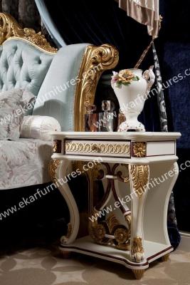 China White French Palace Royal style nightstand with carving leg AB-301 for sale