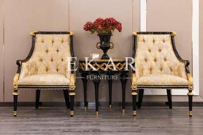 China Countryside French Furniture Living Room Furniture- Luxury Gold Modern Longue Chair Contem for sale