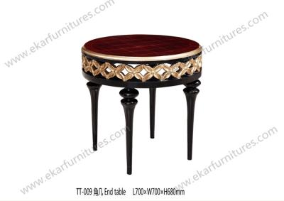 China Hand carved furniture moroccan end table small round coffee table TT-009 for sale