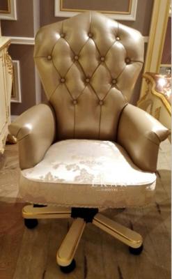 China Brown Leather Antique Boss Chair With Wheel Or Swivel FS-168 for sale