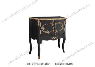 China Antique Golden Wood Vintage Entryway Cabinet TO-003 for sale