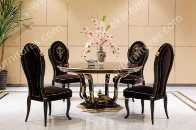 China wholesale Chinese Antique Luxury Round Wooden Dining Table TN-005 for sale
