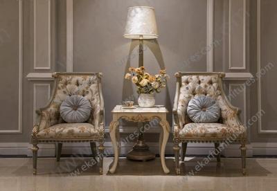 China Rococo Furniture Sitting Room One Seat Armrest Chair  TS-023 for sale