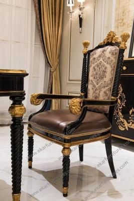 China Home Goods Dining Chair French Dining Chair Armrest Leather Dining Chair TV-028A for sale