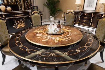 China Antique wooden round rotating dining table TN-029N for sale
