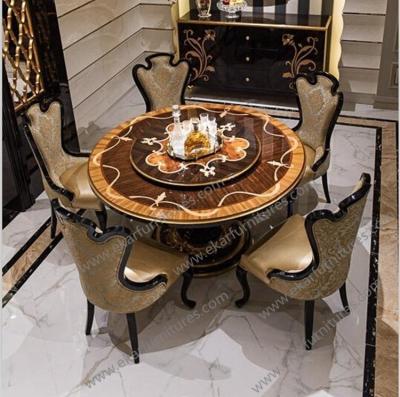 China wholesale antique french round dining wooden table TN-023 for sale