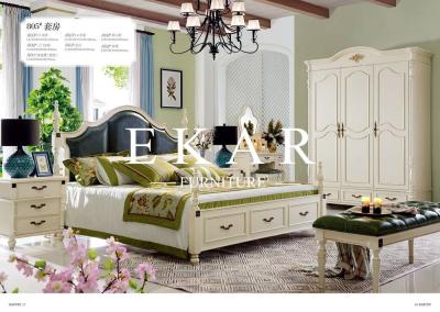 China Room Furniture Bedroom Set Latest Wood Double Bed Design With Storage Box for sale
