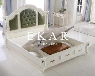 China Bed RoomFurniture Set Wood With Box Latest Double Bed Design for sale