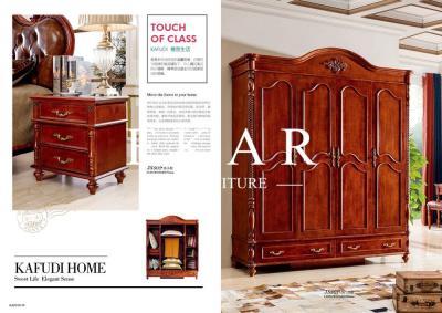 China latest 4 door bedroom wardrobe solid wood wardrobe design for sale