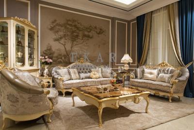 China Set sofa Hot sale in furniture fair Classic Italian Style Sofa living room furniture FF138 for sale
