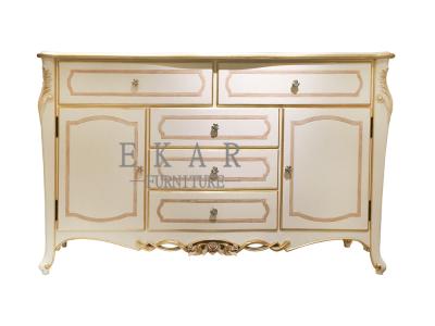 China Dining Room Furniture Silver Finish Solid Wooden Cabinet FVC-188 for sale