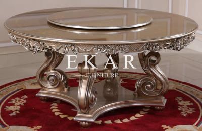 China Round Dining Table Prices, wood Top Dining Table LS-A302L-3 for sale