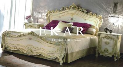 China Furniture for bedroom modern royal luxury master wooden bed LS-A104A for sale