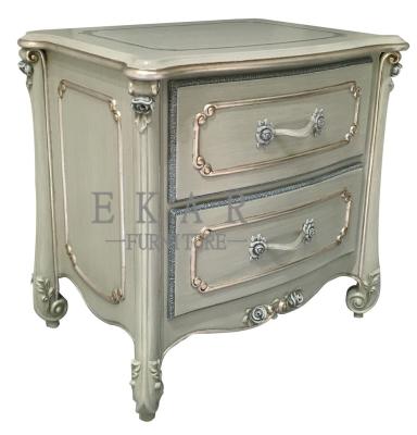 China Bedroom furniture liberty style bedside cabinet in two drawers, cabriole legs FN-189 for sale