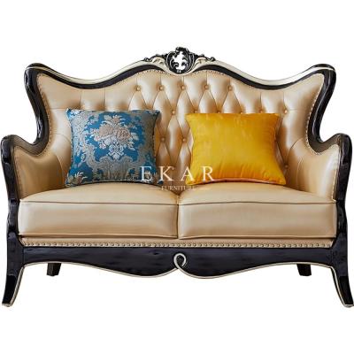 China Living Room Luxury Classical Style 6 Seater Leather Sofa Set for sale
