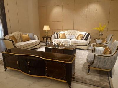 China Upholstery 7 Seater Italian Fabric Leather Sofa Set for sale