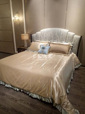 China Headboard Classic Bedroom Furniture Wooden Bed Design for sale
