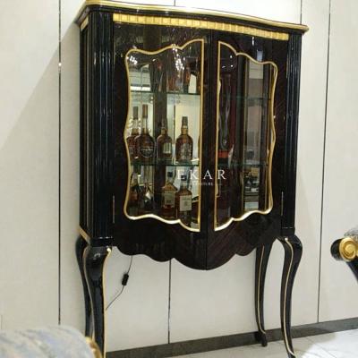 China Liquor Antique Wooden Display Wood Glass Cabinet for sale