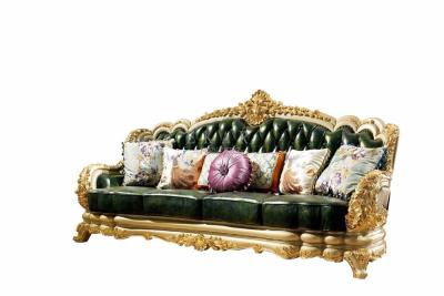 China Wooden Frame Solid Wood Luxury Classic European Sofa Set for sale