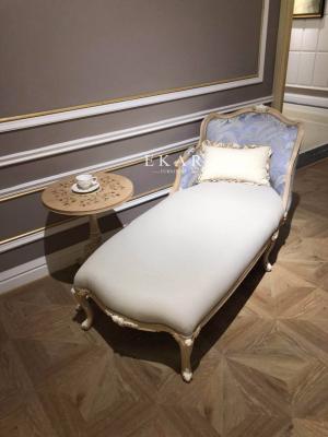 China Sofa Fabric Ash Wooden Antique Chaise Longue for sale