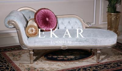 China Curved Velvet Fabric Bedroom Furniture Elegant Chaise Lounge for sale