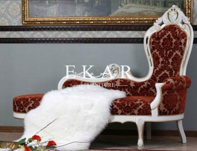 China Classic Recliner Elegant Wooden Wood Frame Sofa Luxury Chaise Lounge for sale