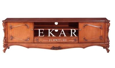 China Solid Antique Wooden Vintage Style Tv Stand Wood Furniture With Cabinet for sale