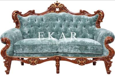 China Italian Luxury Velvet Classic Furniture Living Room Sofa Set  LS-A318T for sale