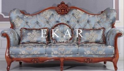 China French Style Fabric Picture Luxury Sofa Set Living Room Furniture LS-A607T for sale