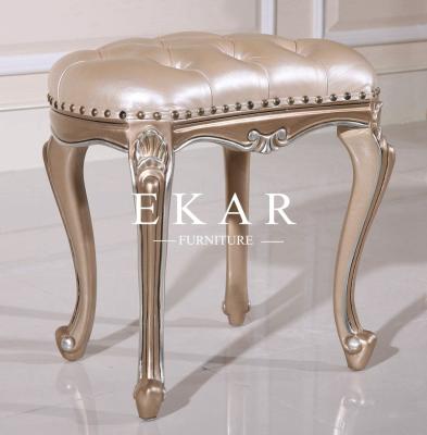 China Antique Leather Wooden Stool Dresser Chair For Dressing Table LS-A316E for sale