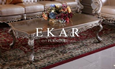 China Carved Royal Furniture European Style Luxury Wooden Coffee Table LS-A115J-1 for sale