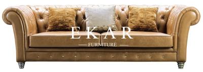 China High-end Luxury Genuine Leather 7 Seater Chesterfield Sofa Set for Sale MKBN-KS2324-003 for sale