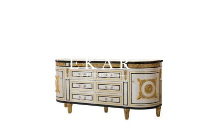 China 2018 Spanish design antique luxury hand carved wood sideboard  FLN-M-TG201 for sale