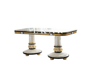 China Carving a big table by hand wood luxury 8 seater dining table FLN-M-CT102 for sale